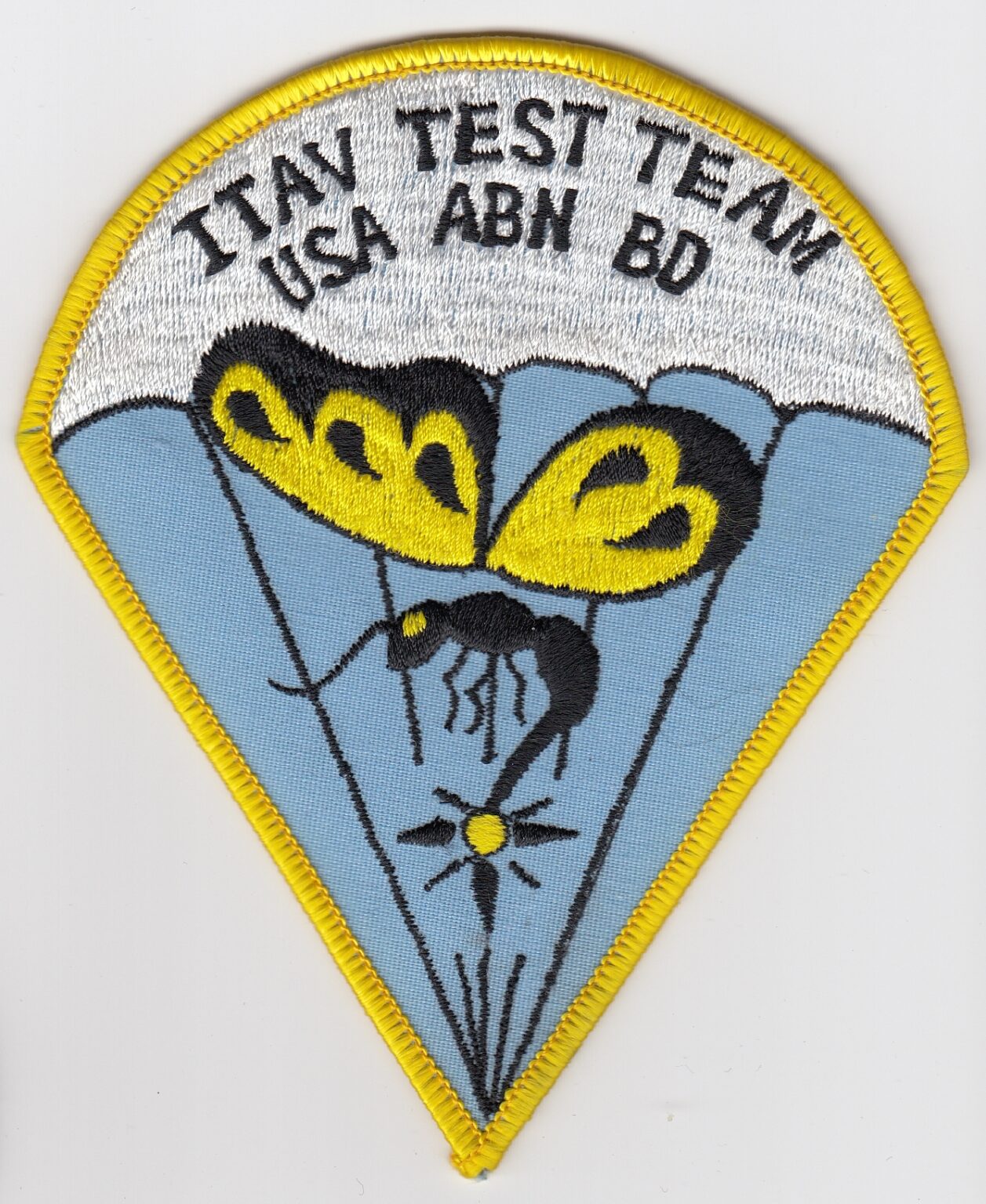 US Army Airborne Parachute Patch Board ITAV Test Team Abn