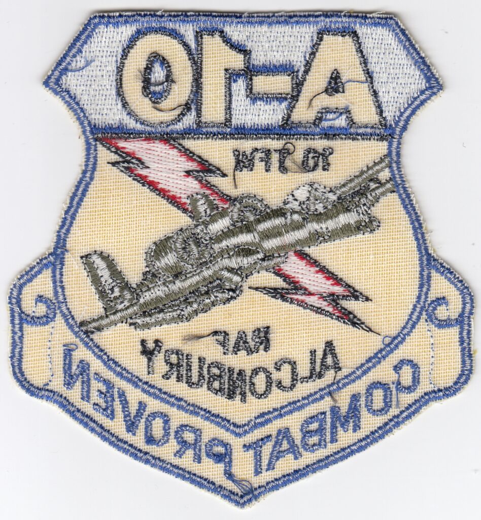 USAF Patch Fighter USAFE 10 TFW Tactical Ftr Wing A 10 Combat