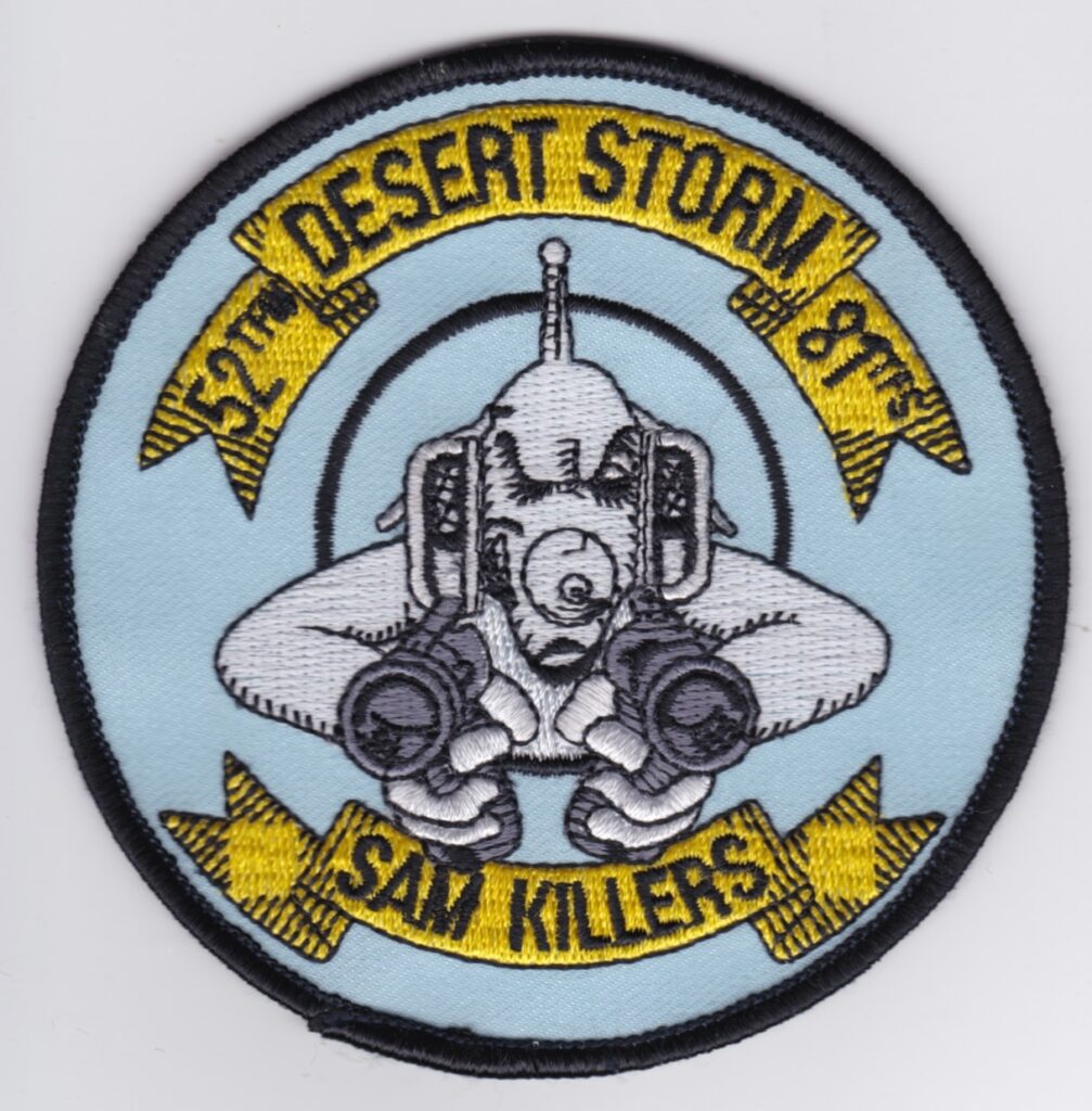 USAF Patch USAFE 81 TFS Tac Ftr Sqn F 4G Desert Storm Wild Weasels